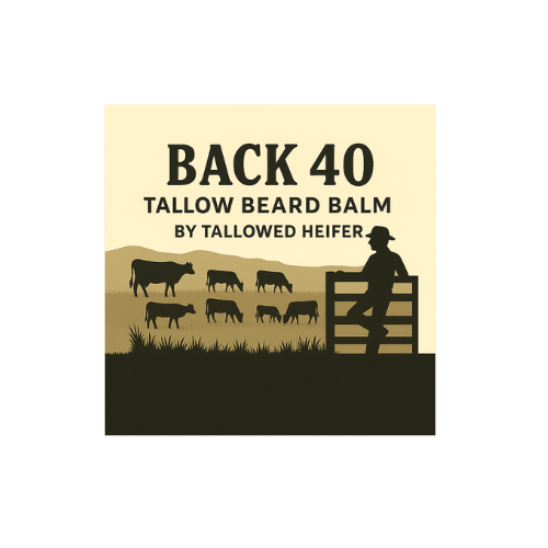 Back 40 Tallow Beard Balm – Green & Woody Scent – Tallowed Heifer